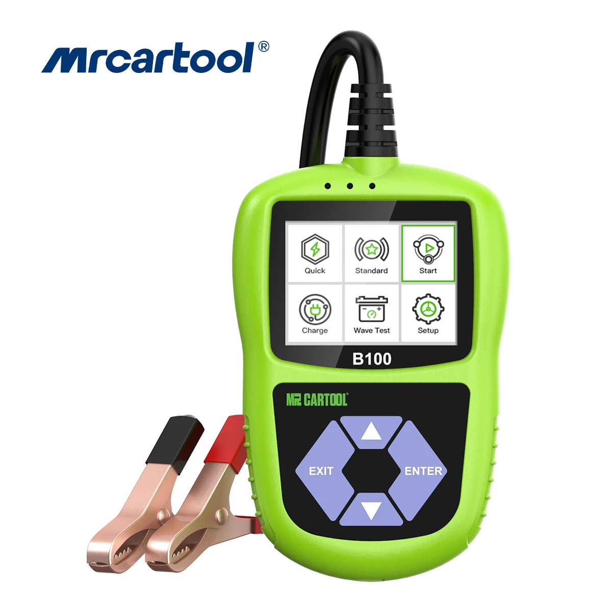 MR CARTOOL B100 Car Battery Tester Car Charger 12V Start Waveform Test ...