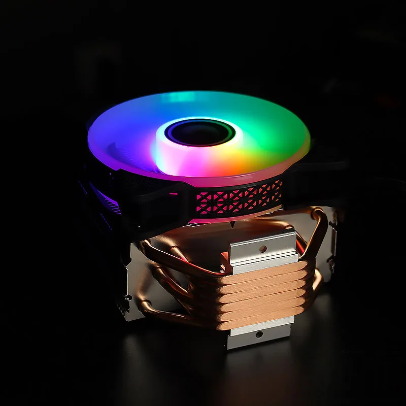 ERYING 6 Heat Pipes LED CPU Cooler RGB 120mm PWM 4Pins PC Radiator ...