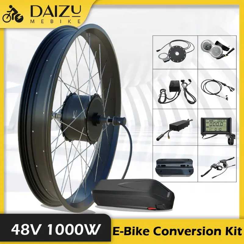 48V-1000W-Electric-Bike-Conversion-Kit-20-26-4-0-Inch-Wheel-Electric ...