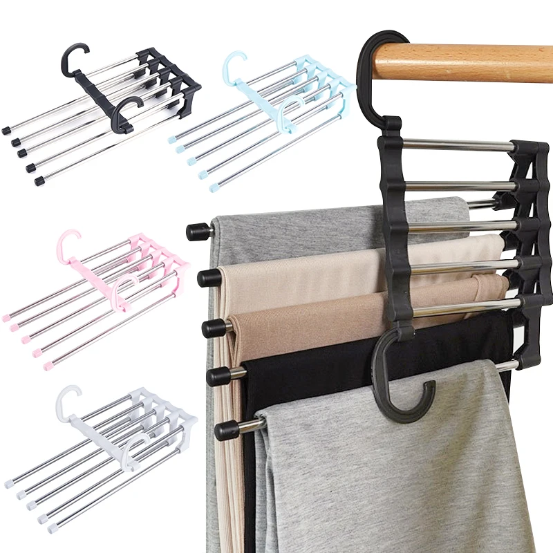 Multi-functional-clothes-hanger-folding-pants-storage-rack-clothes ...