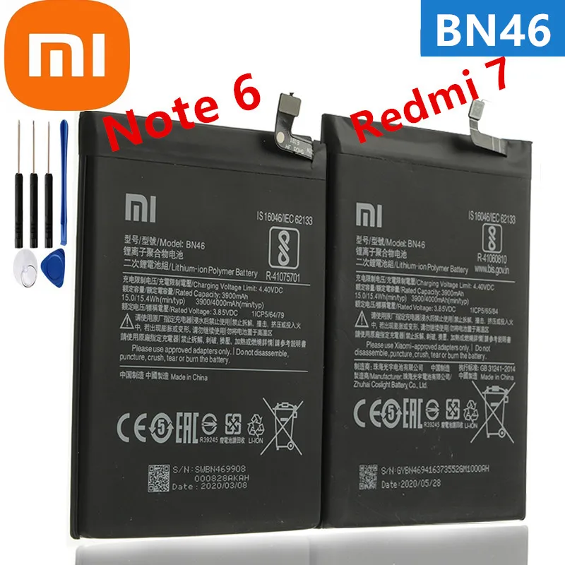 Xiaomi-bater-a-100-Original-BN46-para-Xiaomi-Redmi-Note-8-Note-8t-8 ...
