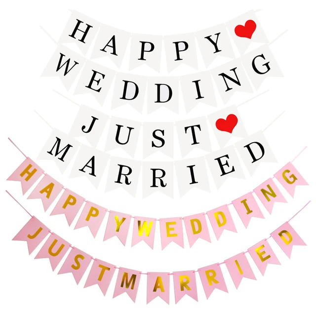 Diy Just Married Banner