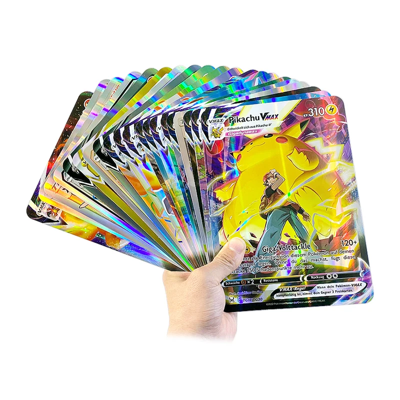 Pokemon grandes cartões tamanho grande vmax vstar gx inglês italiano ...