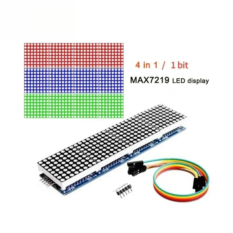 MAX7219 Dot Matrix Module 4 in 1 LED Display Modules Drive With 5 Pin ...