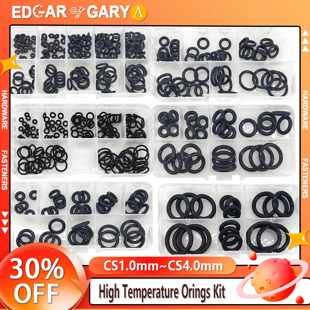 Red-VMQ-O-Ring-Washer-Black-NBR-Oring-Silicone-High-Temperature-Orings ...