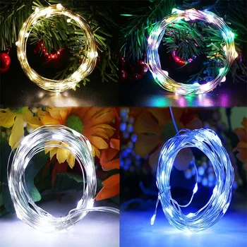 USB String Lights 20/5/10M 8 Modes Fairy Lights Copper Wire LED String ...