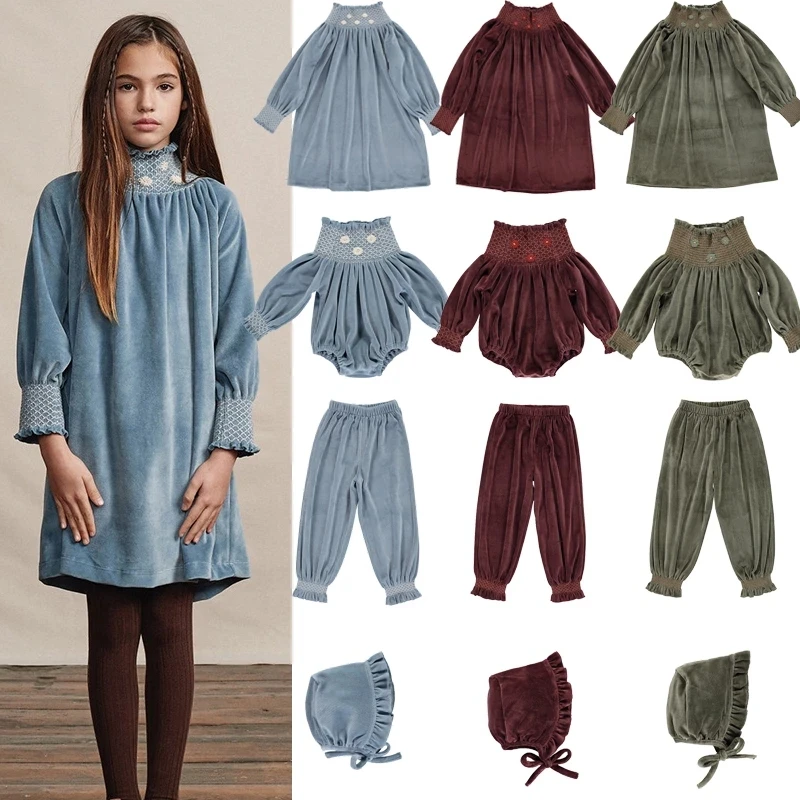 Bebe Brand New Kids Girl Winter Velvet Vintage Style Dress Christmas ...