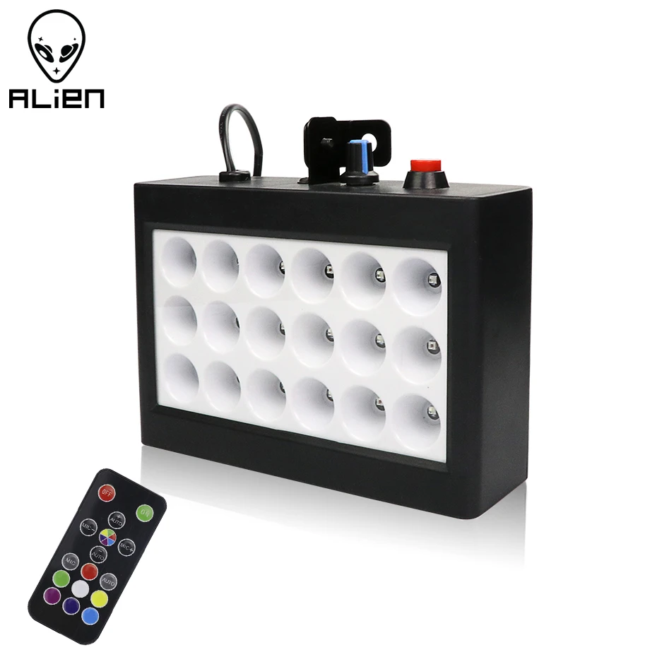 ALIEN-18-LED-Disco-DJ-20W-RGB-Strobe-Lights-AUTO-Sound-Activated-Flash ...