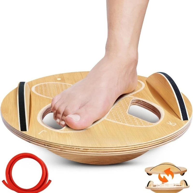 Wooden Fitness Balance Board Adult Foot Trainer Pedal Disc for Yoga ...