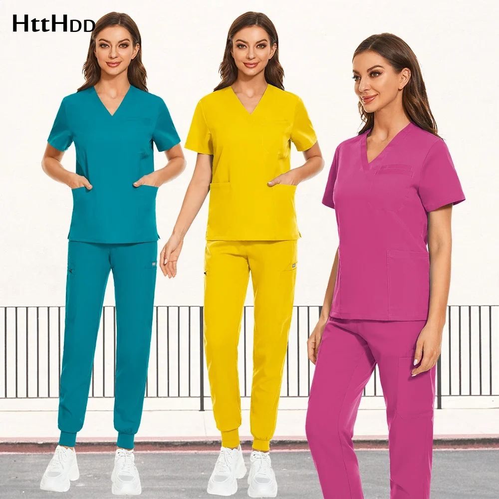 Spa-Beauty-Uniform-Dental-Scrub-Unisex-Nursing-Sets-Comfortable-Work-Clothes-Hospital-Surgical ...