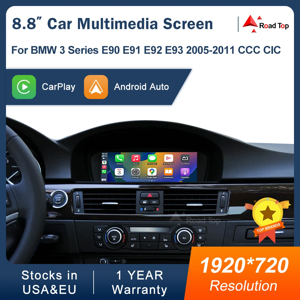 Wireless-CarPlay-Android-Auto-Car-Multimedia-For-BMW-3-Series-E90-E91 ...