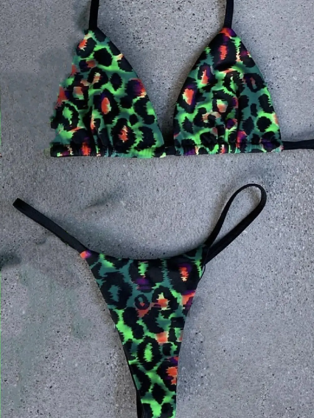 RUOTONGSEPT riangle Bikinis Set 2023 Print Womens Swimsuit Push Up High ...