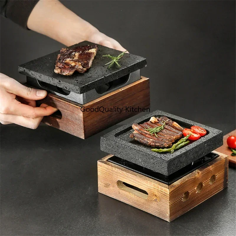 Japanese-barbecue-stove-Beef-steak-plate-High-temperature-stone-grill ...