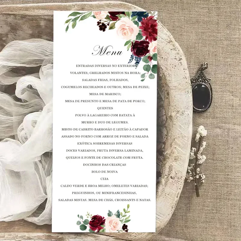 Wedding-one-page-menu-can-customize-the-logo-wedding-process-plate-card ...
