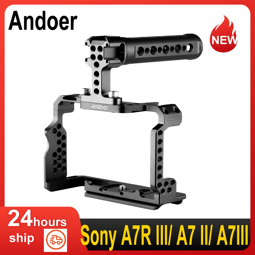 Andoer-Camera-Cage-Kit-for-Sony-A7R-III-A7-II-A7III-Aluminum-Alloy-with ...
