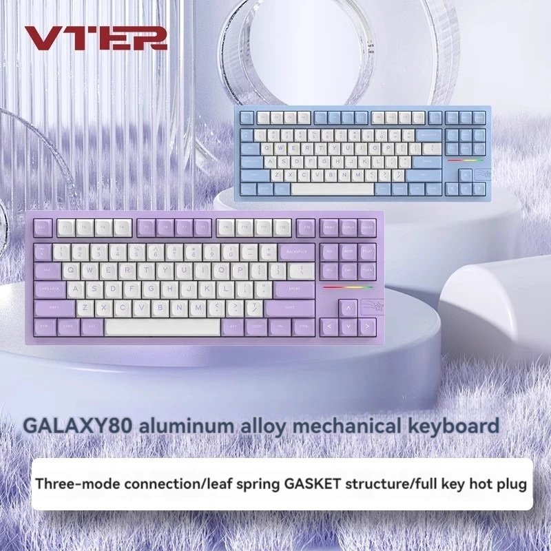 VTER-Galaxy80-Mechanical-Keyboard-Aluminum-Kit-Wireless-Tri-mode-Gasket ...