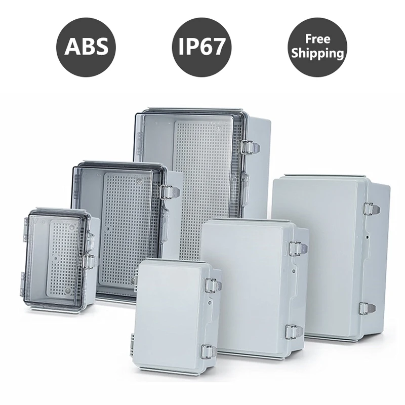 IP67 Waterproof Gray/Transparent Cover Enclosure Juction Box ABS ...
