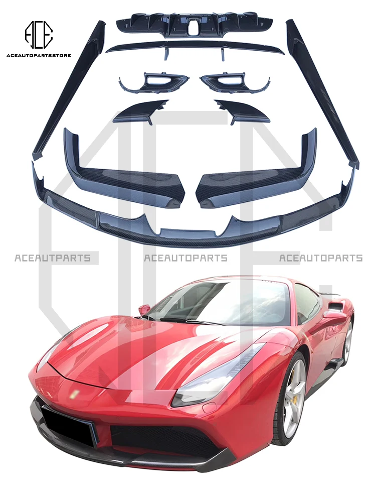 Novi-T-Style-Carbon-Fiber-Front-Lip-Splitter-Rear-Diffuser-Spoiler-Side ...