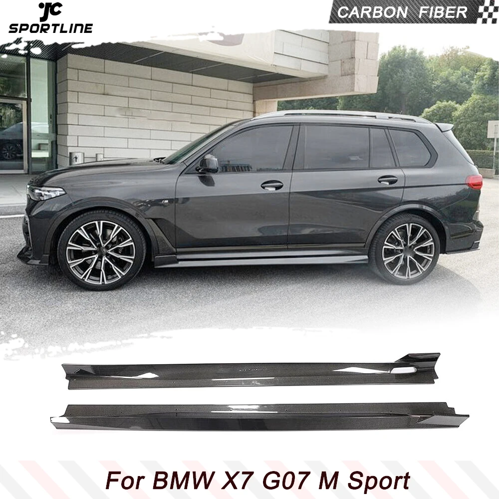 Real-Carbon-Fiber-Side-Skirts-Extension-Lip-Panel-Fit-for-BMW-X7-G07-M ...