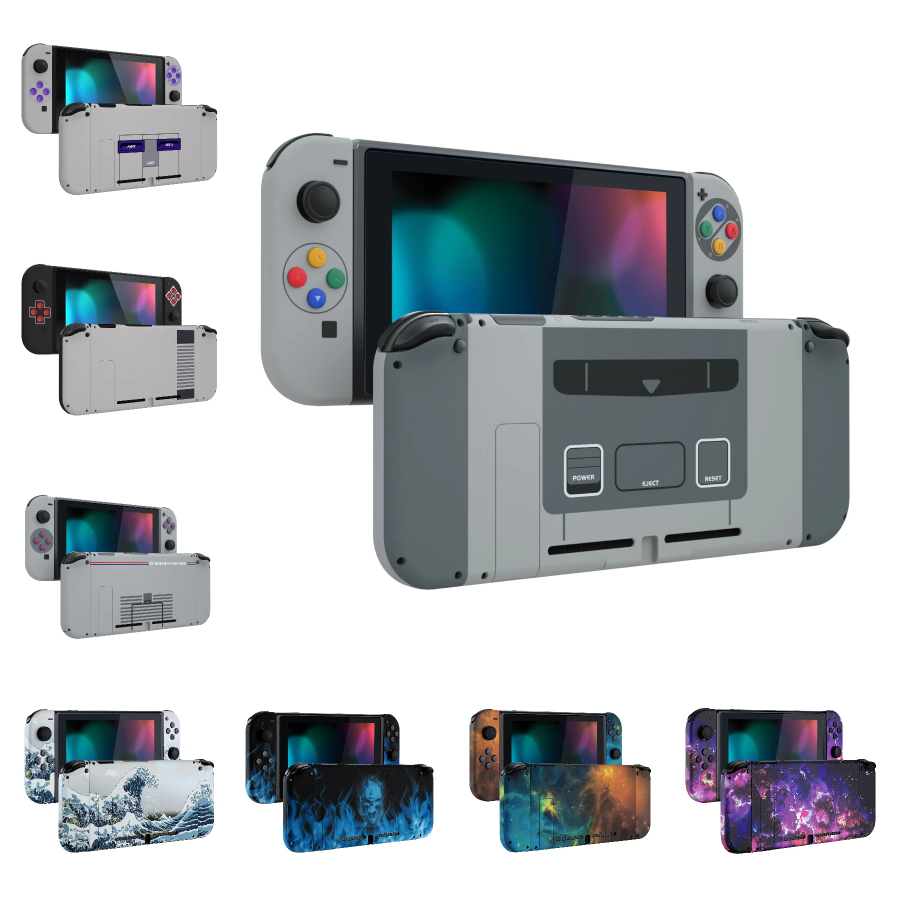 eXtremeRate-Custom-Patterned-Console-Back-Plate-Housing-Shell-with-Full ...