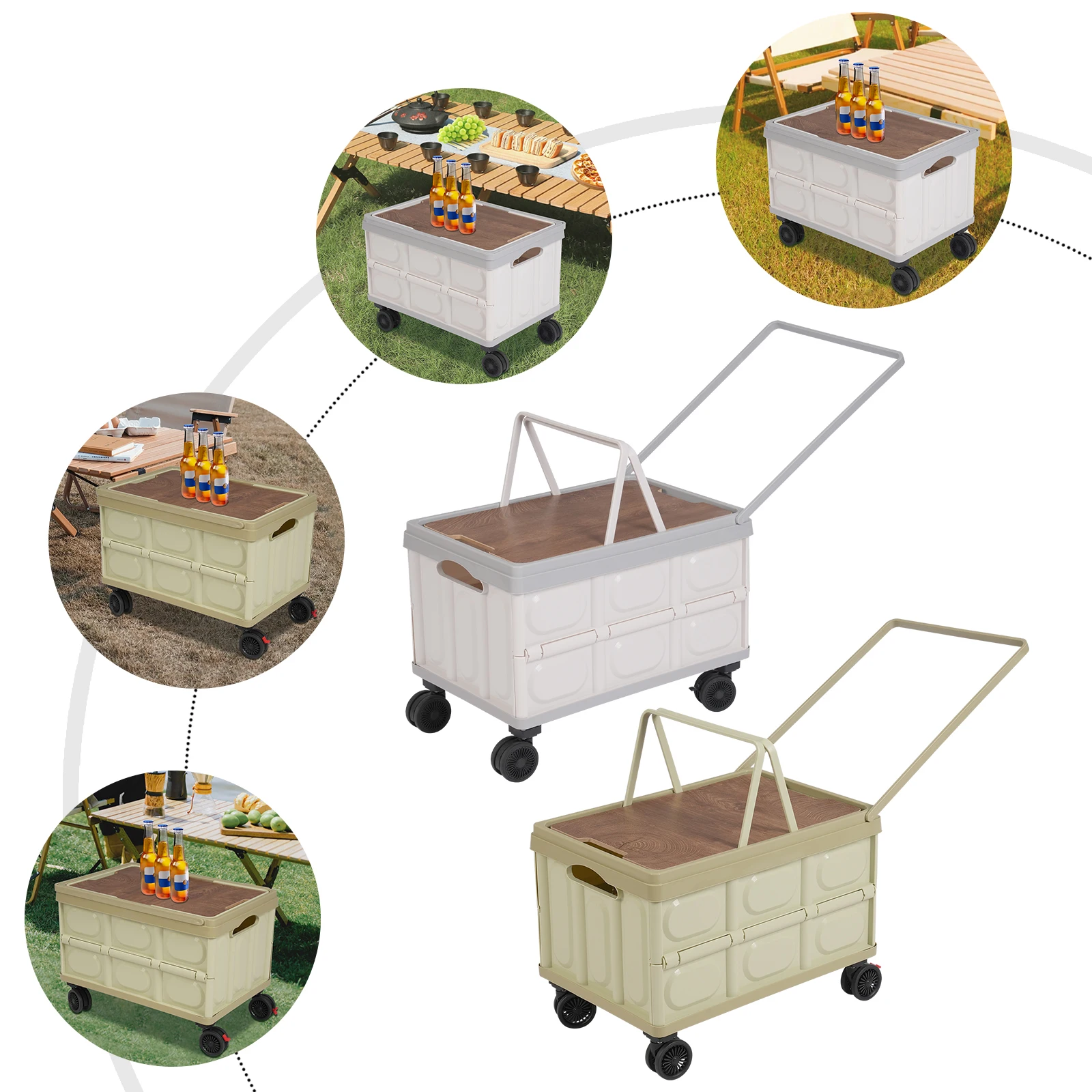 50L Professional Folding Box Rolling Crate: The Ultimate Shopping ...