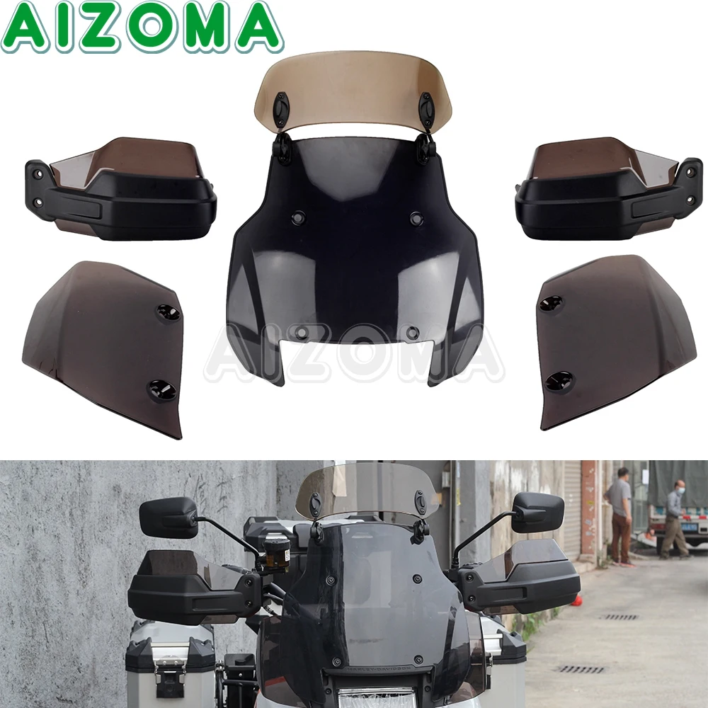1 Set Motorcycle Side Widen Windshield Handguards Protection Protector ...