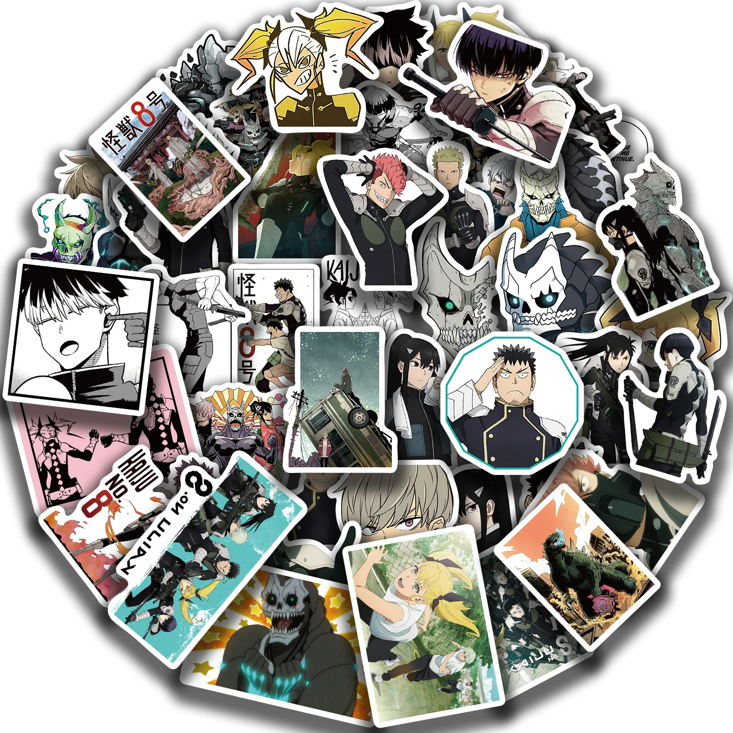 50pcs-Kaiju-No-8-Cartoon-Graffiti-Sticker-Cool-Anime-Decals-DIY ...