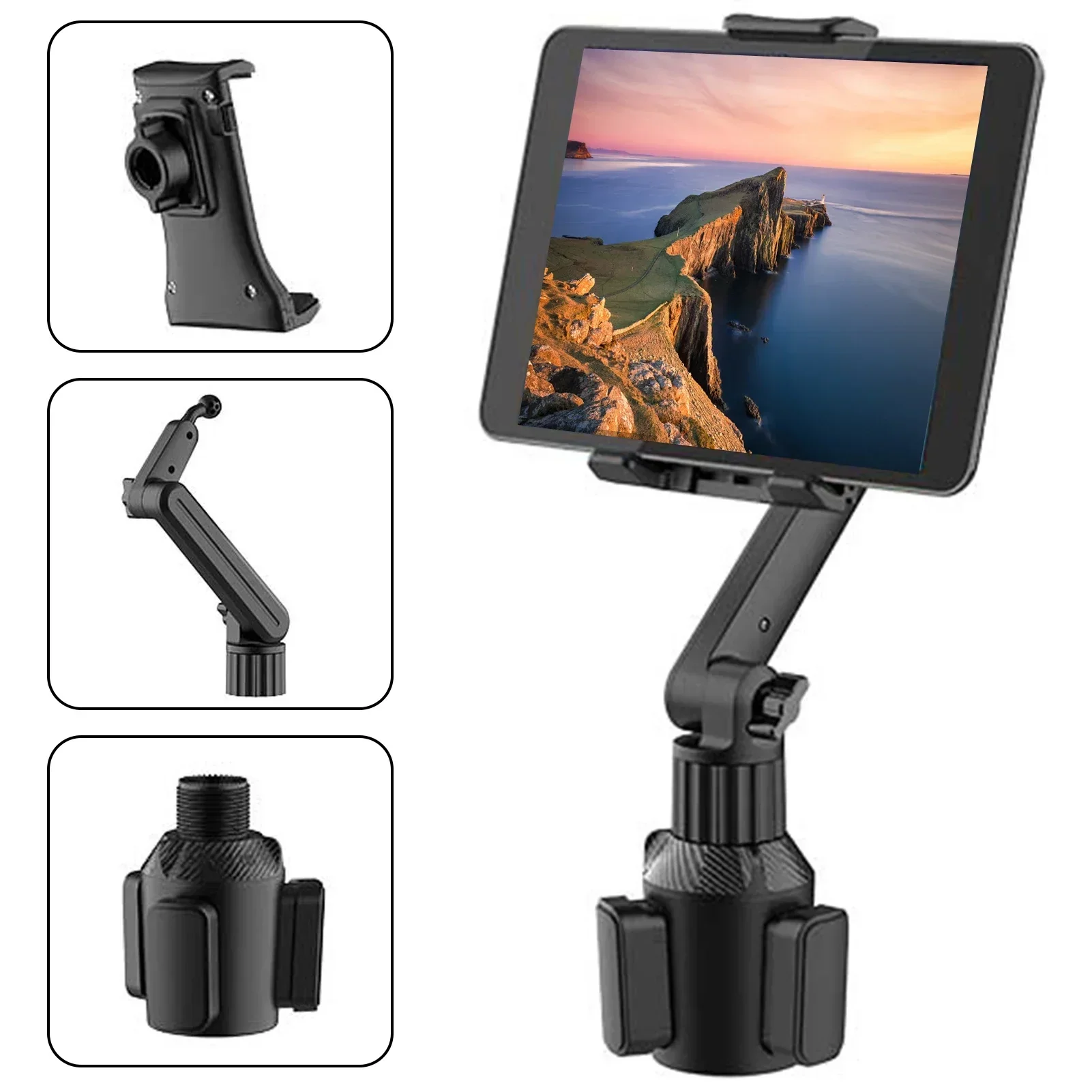 Tablet-Phone-Holder-360-Adjustable-Car-Cupholder-Laptop-Tablet-Handle ...