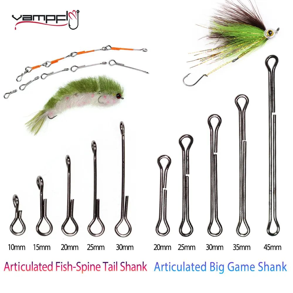 10mm~45mm Articulated Fish Spine Tail Shank Chocklett's Articulated Big ...
