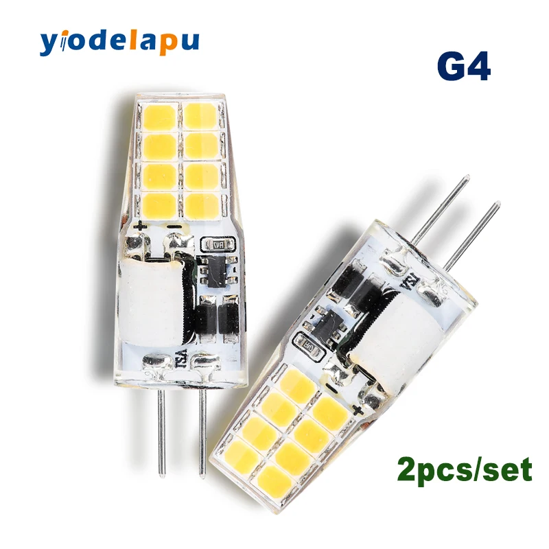 2pcs Mini G4 LED Lamp 2835SMD LED Bulb DC AC 12V No Flicker LED Light ...