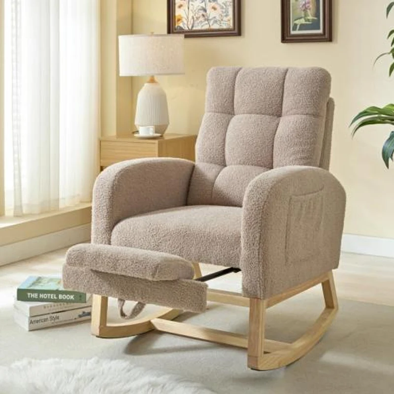 Modern-Accent-Rocking-Chair-with-Solid-Wood-Legs-adjustable-Footrest ...