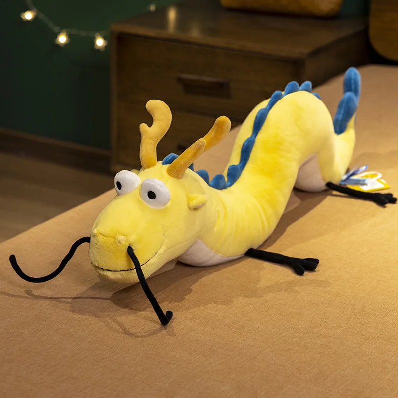 Soft Long Daddy Loong Plush Toys Fluffy Dragon Doll Soft Stuffed Animal ...