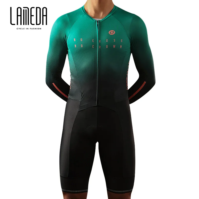 LAMEDA Bicycle one-piece cycling suit Men's road bike long sleeve ...