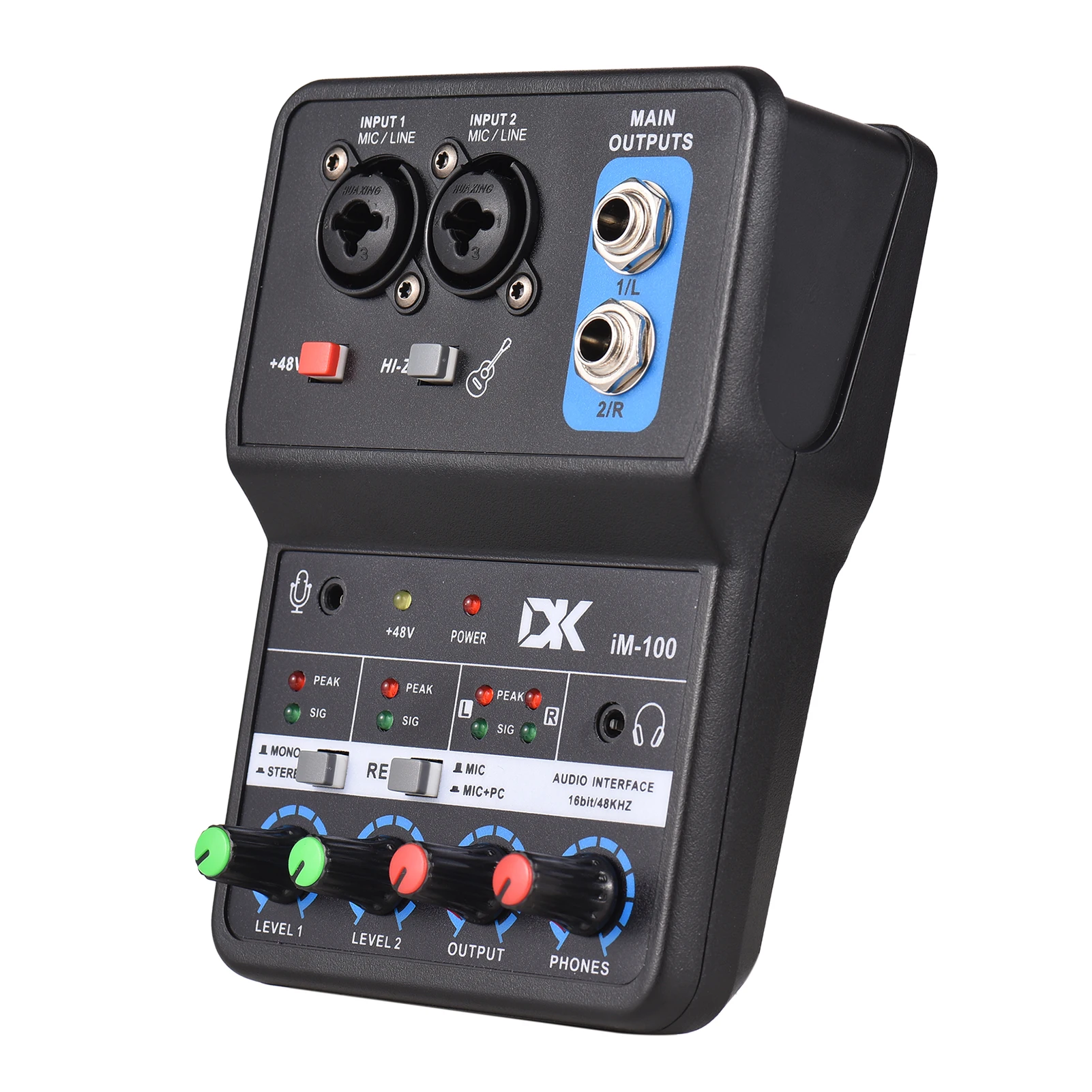 DK-iM100-Audio-Interface-Professional-Recording-Sound-Card-16bit-48kHz ...