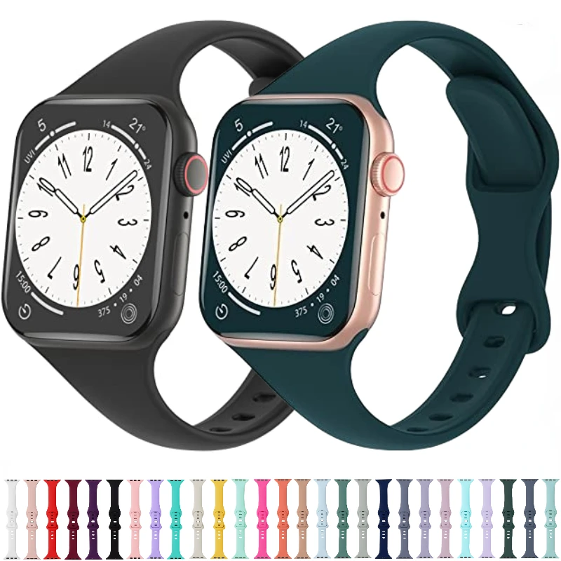 Soft-silicone-Fashion-Strap-For-Apple-Watch-8-7-45mm-41mm-Ultra-49mm ...