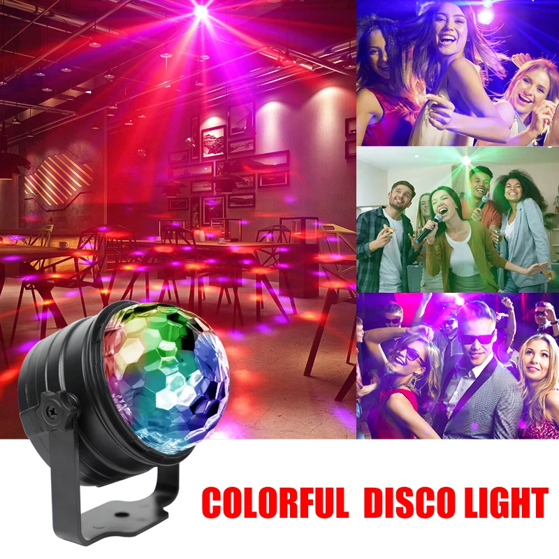 LED-Stage-Disco-Light-Rotating-DJ-Ball-Strobe-Remote-Sound-Control ...