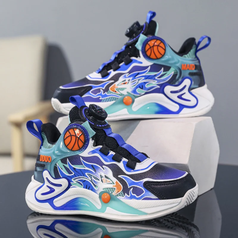 Children-Basketball-Shoes-Boys-Sneaker-Lightweight-Non-slip-Kids-Sports ...