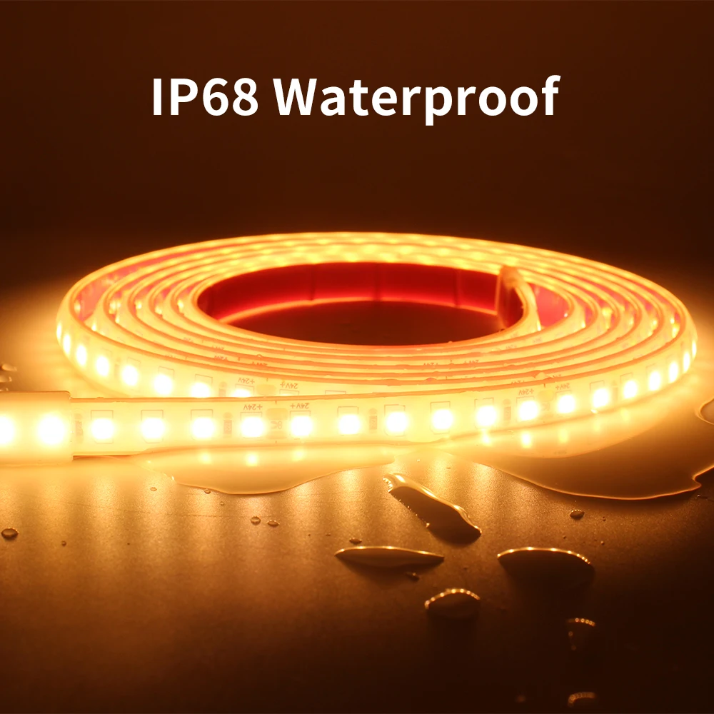 LED-Strip-Lights-24V-IP68-Waterproof-SMD-2835-120LEDs-1M-3M-5M-10M-15M ...