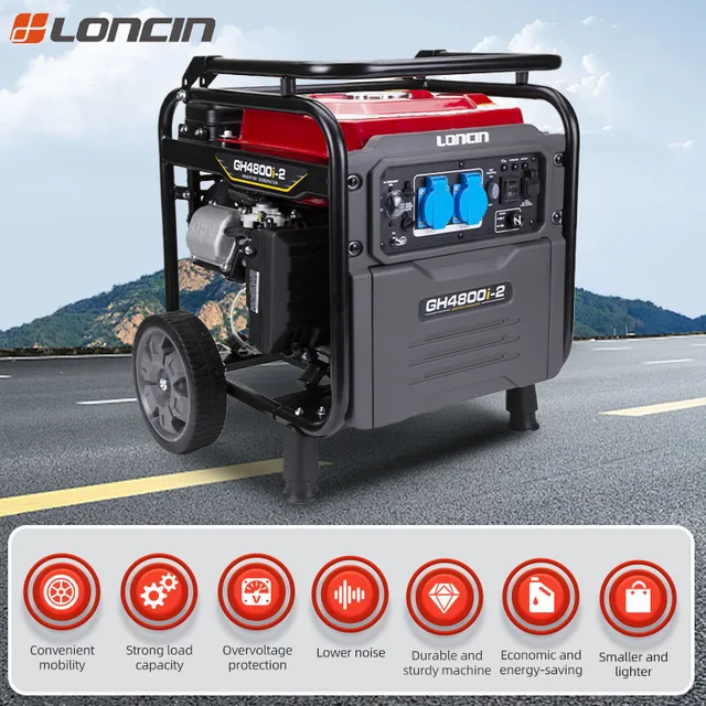 LONCIN GH4800I-2 Open Frame Inverter Gasoline Generator Quiet Copper ...