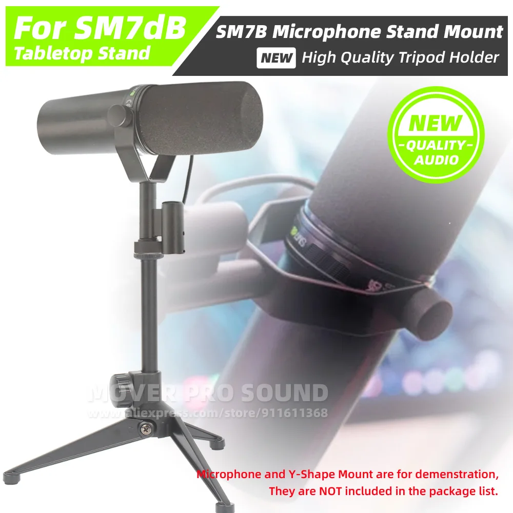 Desktop Tripod Mic Stand Mount Holder Compatible With Shure SM7dB SM7 ...