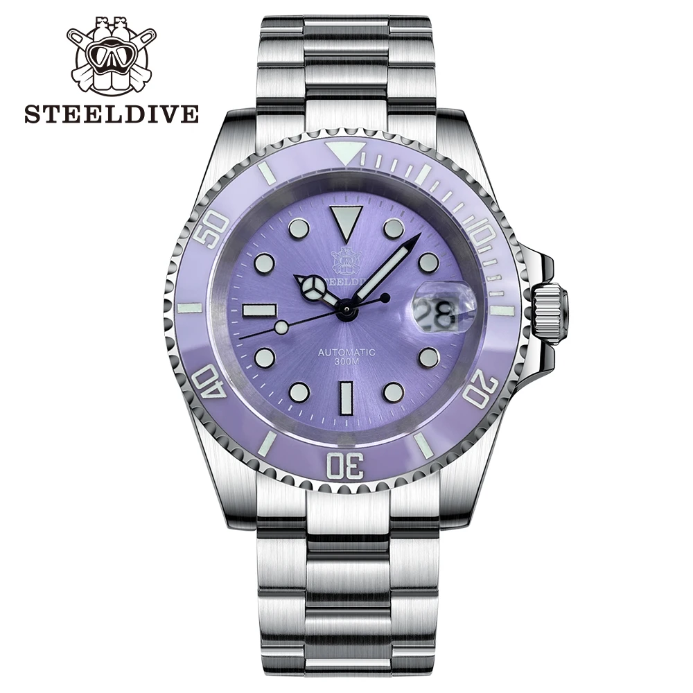 STEELDIVE-Rel-gio-de-pulso-mec-nico-imperme-vel-cl-ssico-Water-Ghost ...