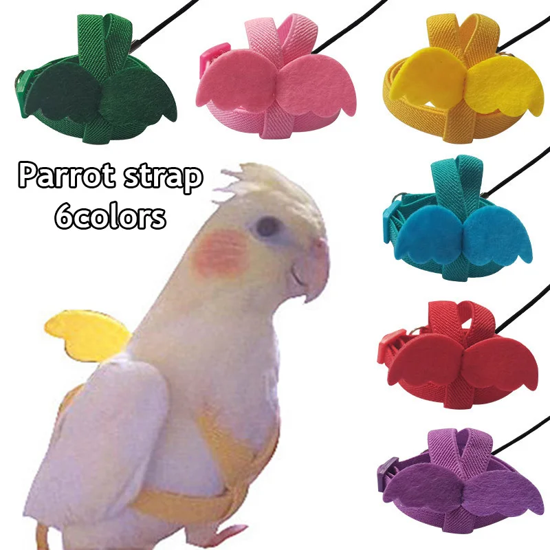 Adjustable-Parrot-Bird-Harness-Leash-Set-Anti-bite-Training-Harness-For ...