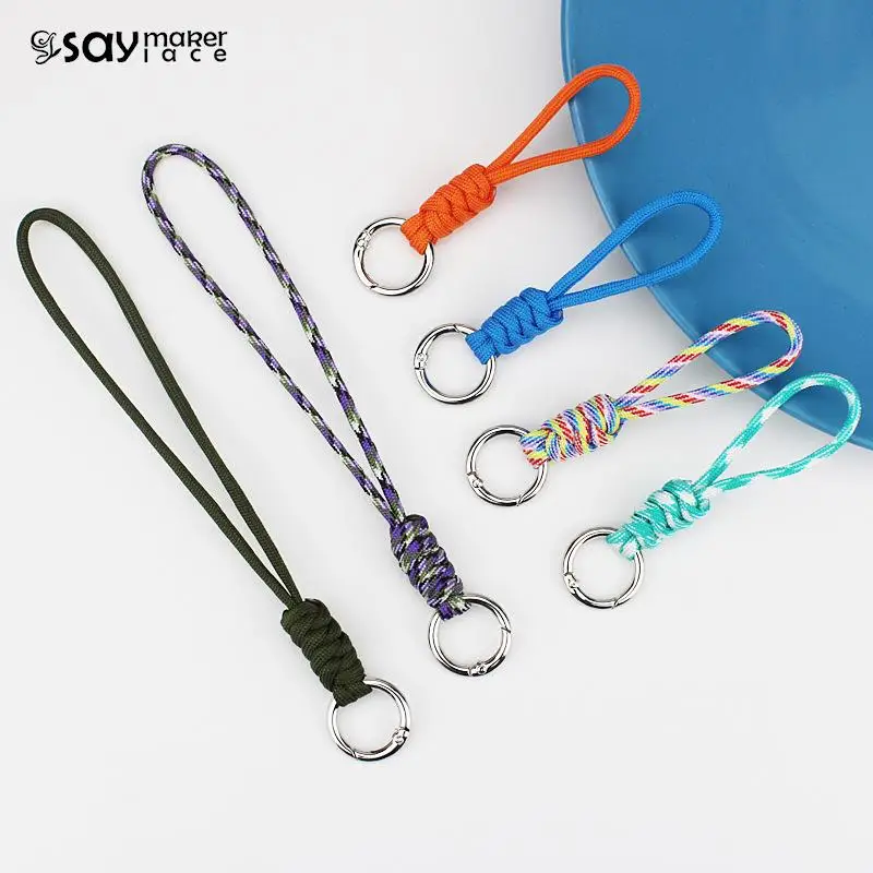 New-Color-Short-Keychains-High-Quality-Wrist-Rope-Keyring-Loss-Proof ...