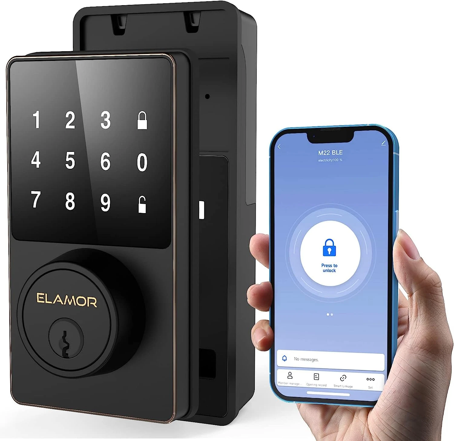 Smart Lock with Bluetooth, Keyless Entry Door Lock with Touchscreen ...