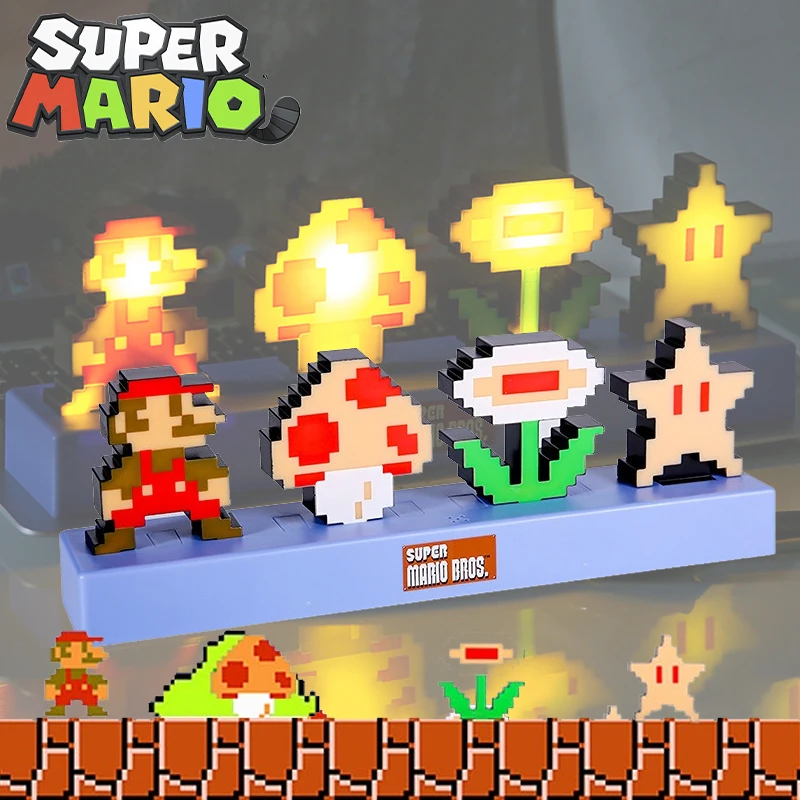 Super-Mario-LED-Night-Light-Controle-de-Som-Cor-Dos-Desenhos-Animados ...