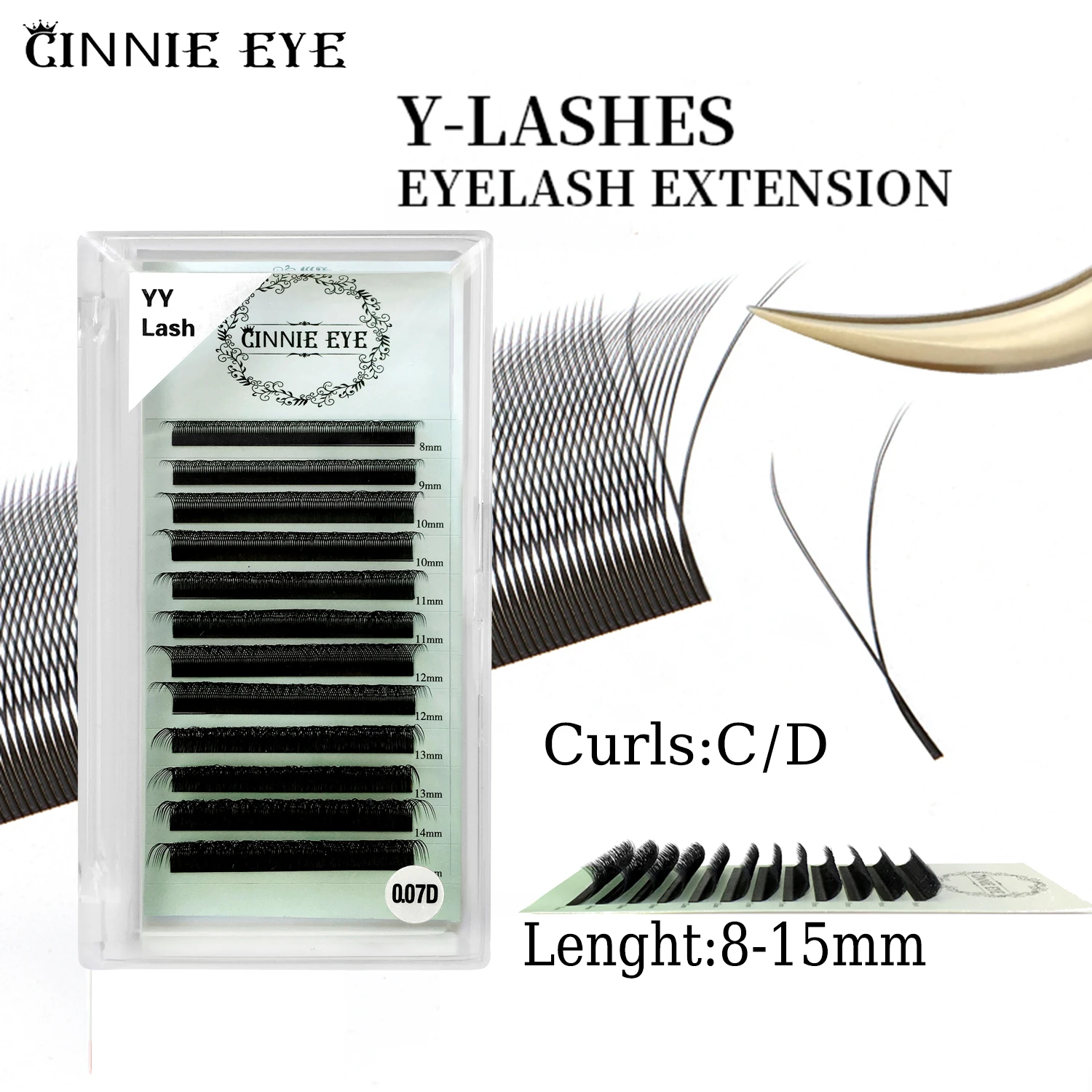 YY Lash Extensions Y Shape Volume Eyelash 3D Faux Cil Premade Fans Lash ...