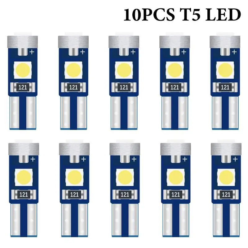 10X T5 3SMD LED Super Bright 3030LED Car Dashboard LED Car Interior ...