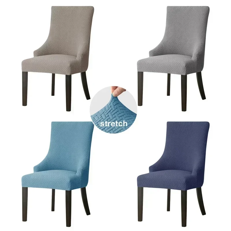 Jacquard-High-Back-Chair-Cover-Stretch-Elastic-Wing-Back-Chairs ...