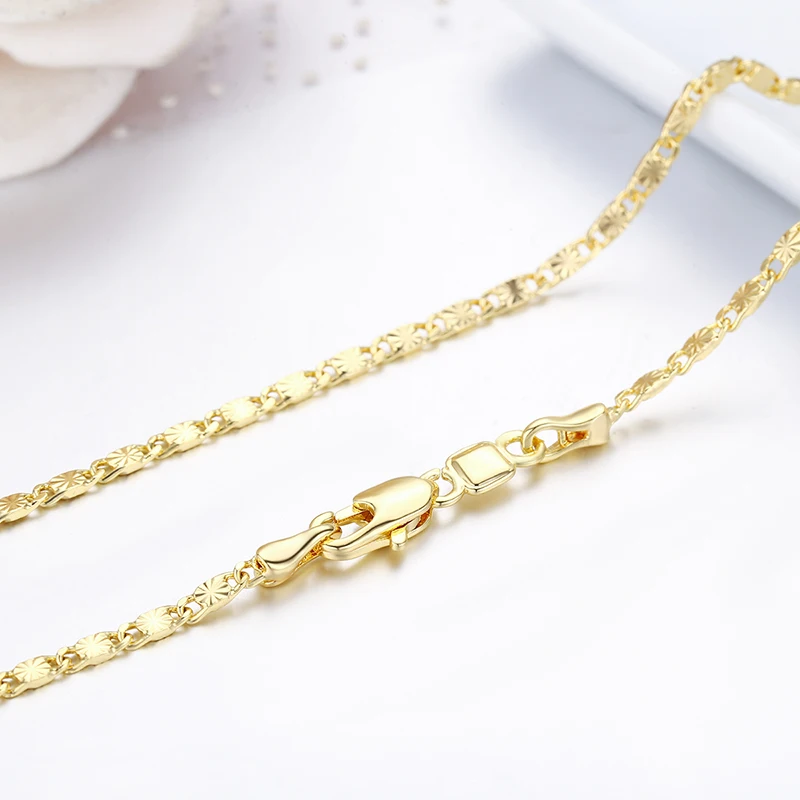 35-80cm-Brass-Gold-Color-Carved-Tile-Chain-Necklace-For-Pendants ...