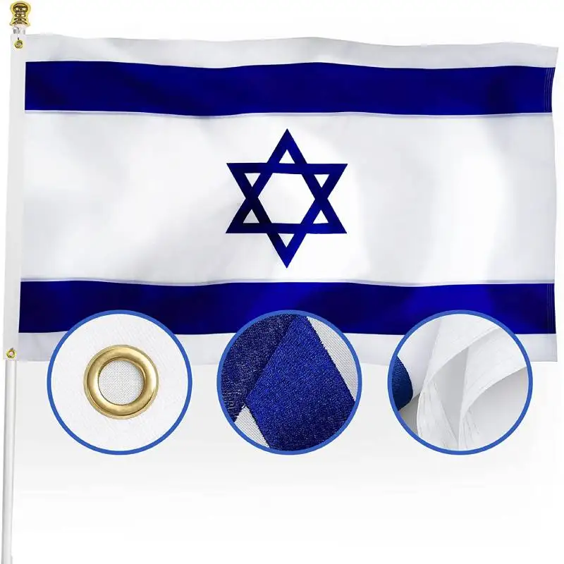 Israel-Flag-3x5-Feet-Israeli-National-Country-Flags-Polyester-Indoor ...